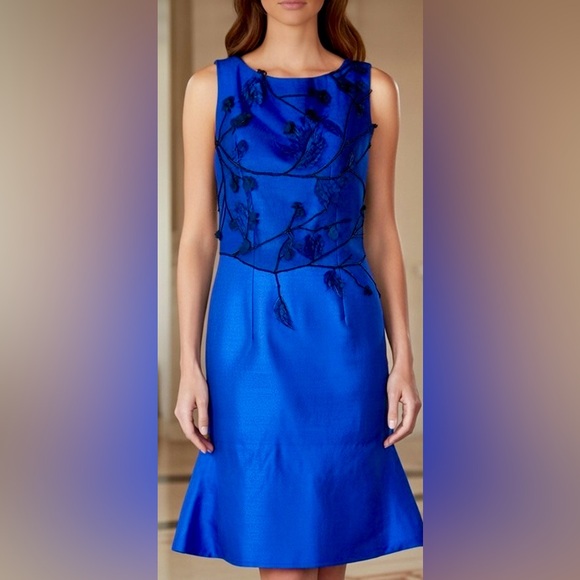 Peggy Jennings | Dresses | Vtg Peggy Jennings Couture Sapphire Blue ...